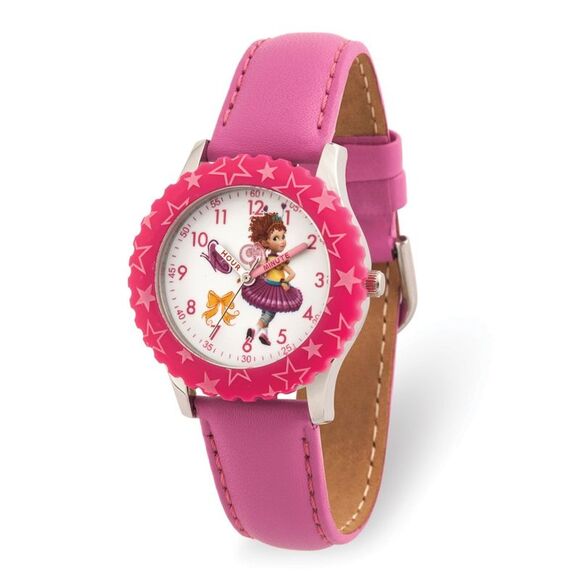 Disney | Accessories | Disney Girls Fancy Nancy Pink Leather Band Time ...